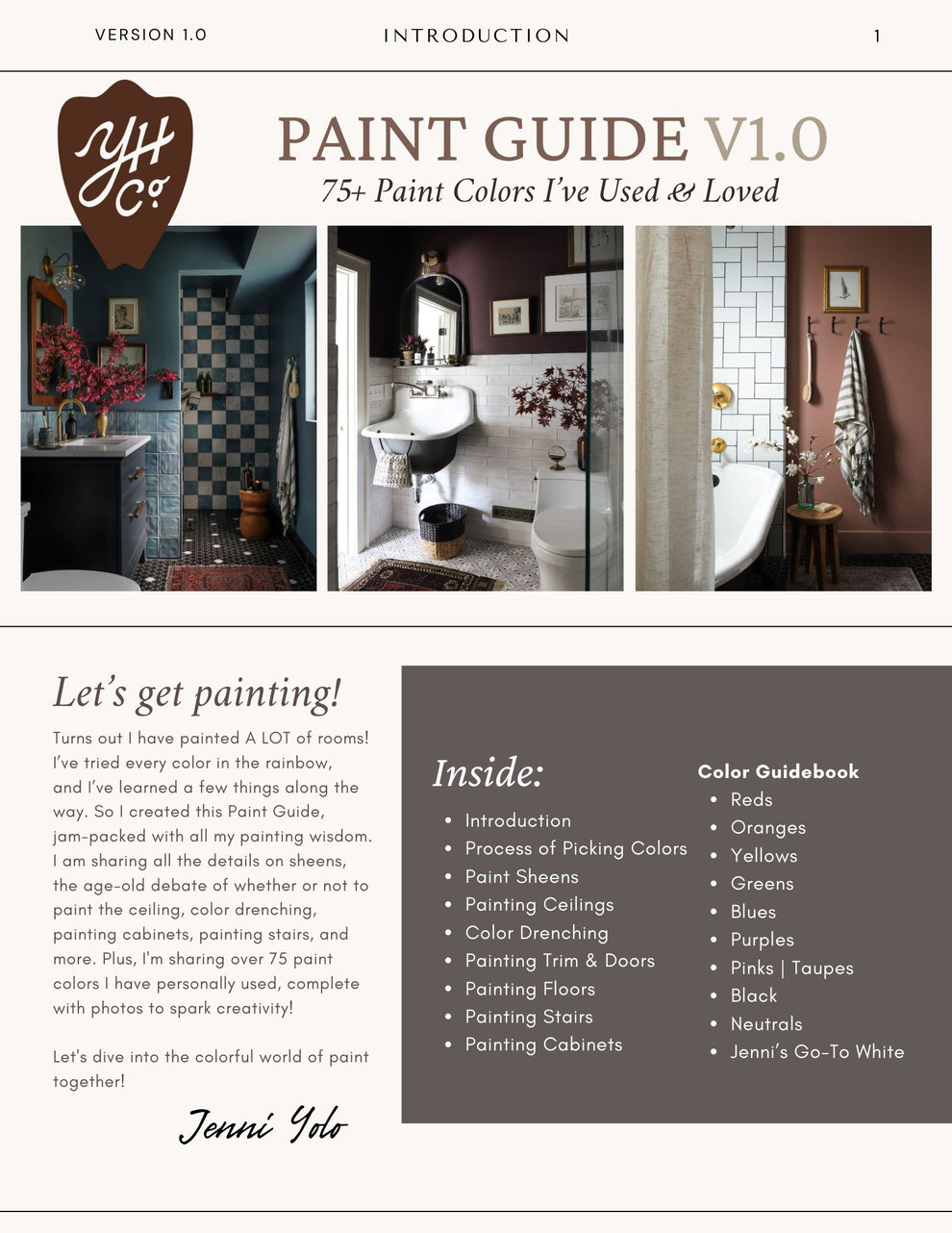 Jenni Yolo's Digital Paint Guidebook – Yolo Home Co.